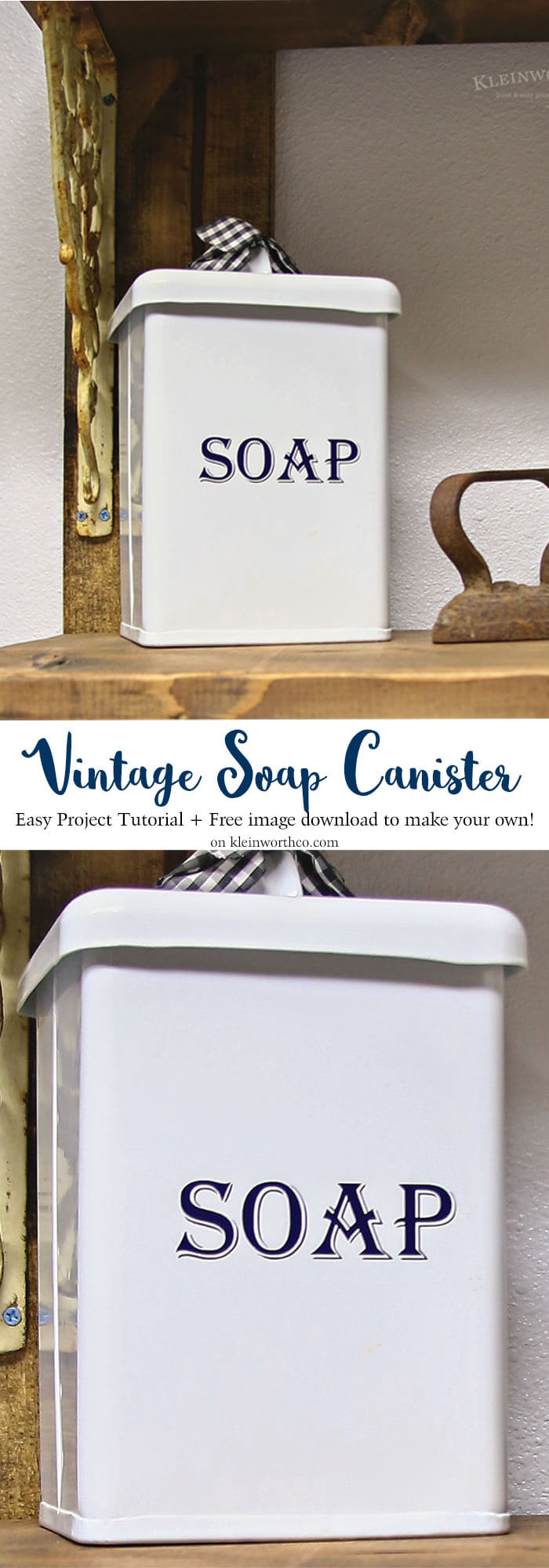 Vintage Soap Canister Cricut Tutorial - Yummi Haus Vintage Soap Canister Cricut Tutorial - Yummi Haus